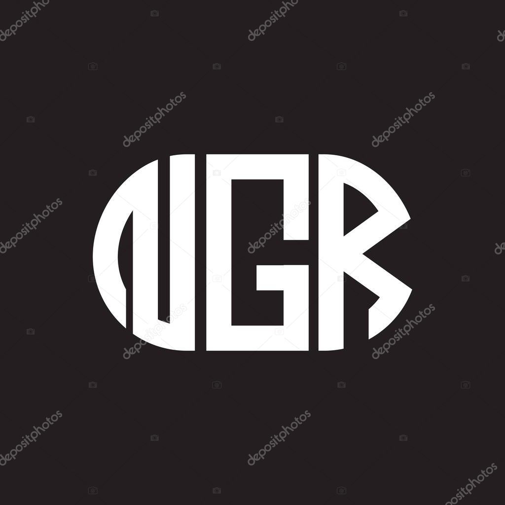 Diseño del logotipo de la letra NGR sobre fondo negro. NGR iniciales ...