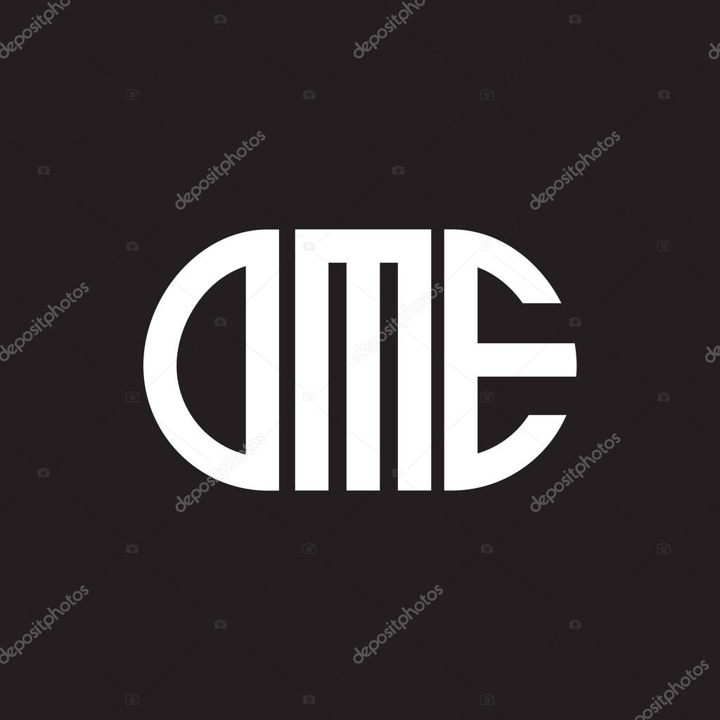 Diseño del logotipo de la letra OME sobre fondo negro. OME iniciales ...