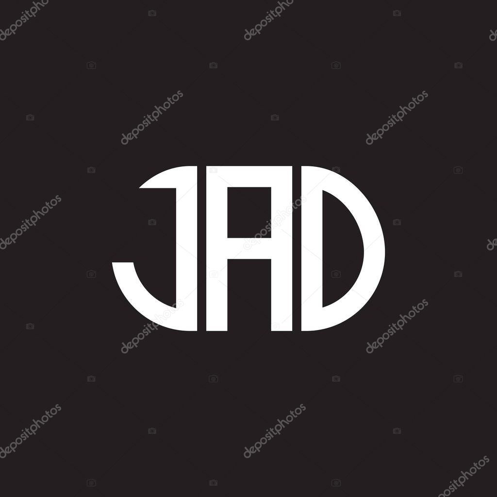 Diseño del logotipo de la letra JAO sobre fondo negro. JAO iniciales ...