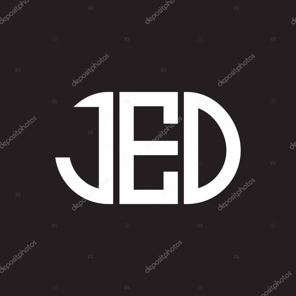 Diseño del logotipo de la letra JEO sobre fondo negro. JEO iniciales ...