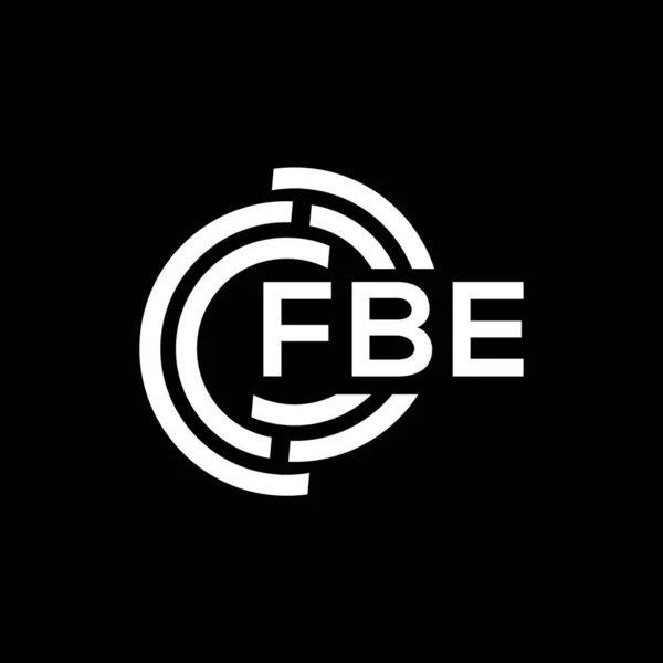 Diseño del logotipo de la letra FBE sobre fondo negro. FBE iniciales ...