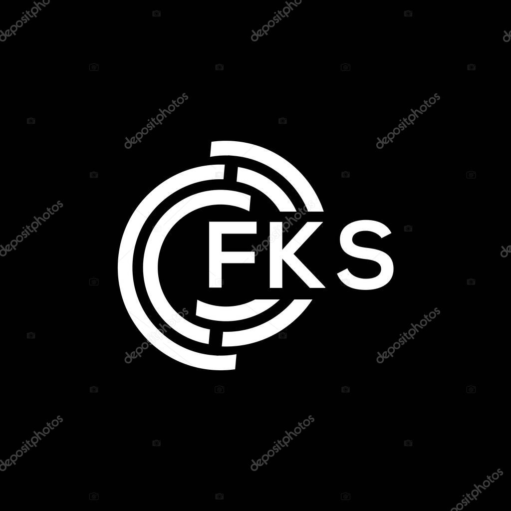 Dise o del logotipo de la letra FKS sobre fondo negro. FKS iniciales ...