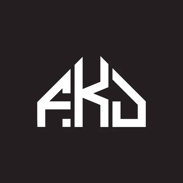 Diseño del logotipo de la letra FKJ sobre fondo negro. FKJ iniciales ...