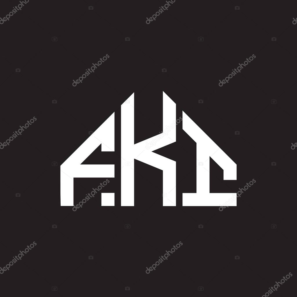 Dise o del logotipo de la letra FKI sobre fondo negro. FKI iniciales creativas letra logo ...