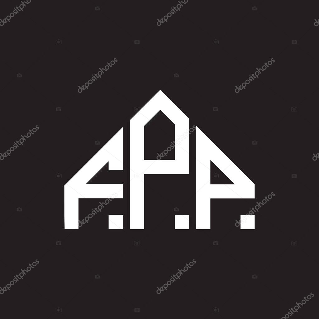 Diseño del logotipo de la letra FPP sobre fondo negro. FPP iniciales ...