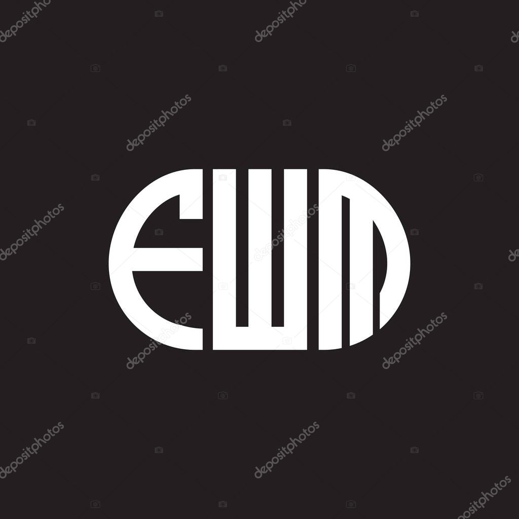 Diseño del logotipo de la letra FWM sobre fondo negro. FWM iniciales ...