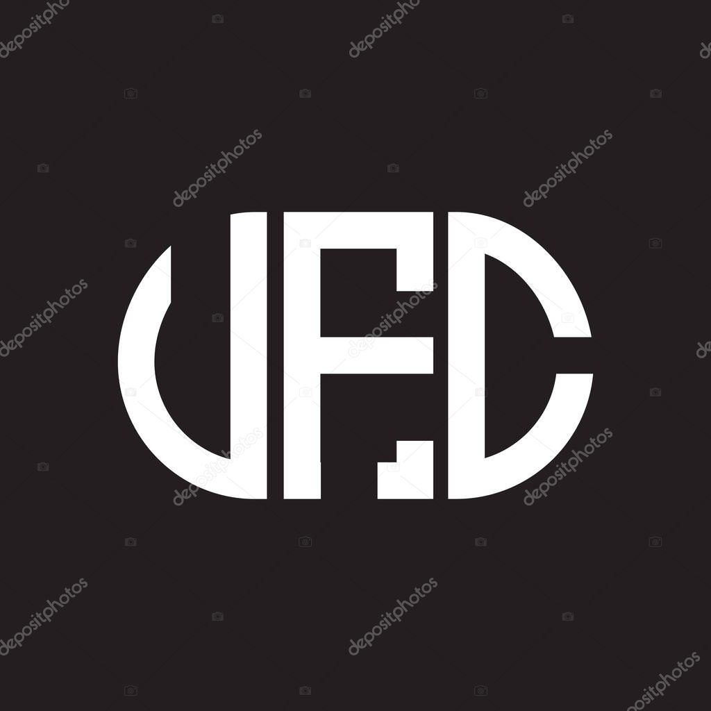 Diseño del logotipo de la letra JFC sobre fondo negro. Concepto de ...