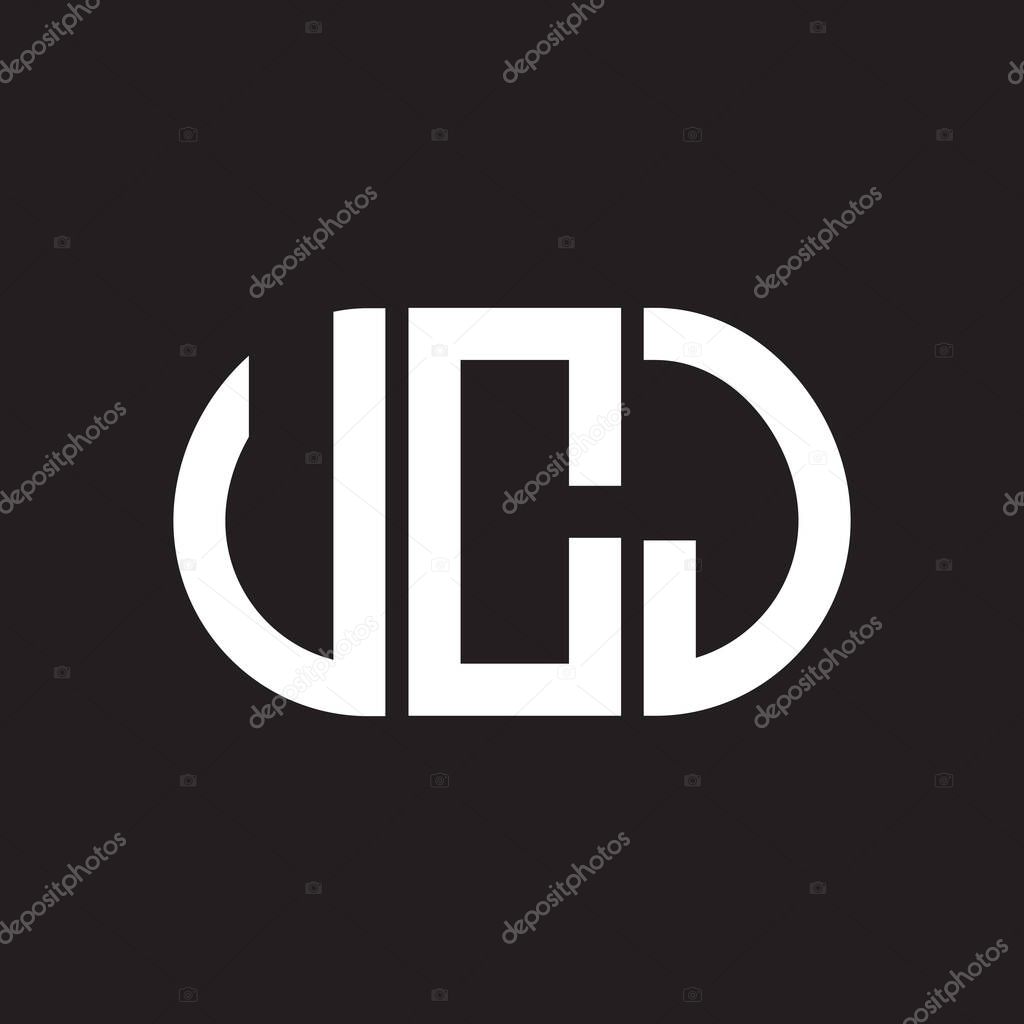 Diseño del logotipo de la letra UCJ sobre fondo negro. UCJ iniciales ...