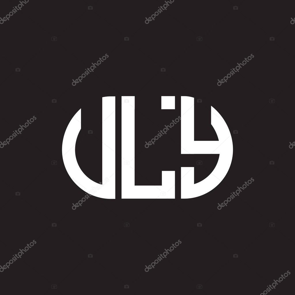 Diseño del logotipo de la letra ULY sobre fondo negro. ULY iniciales ...