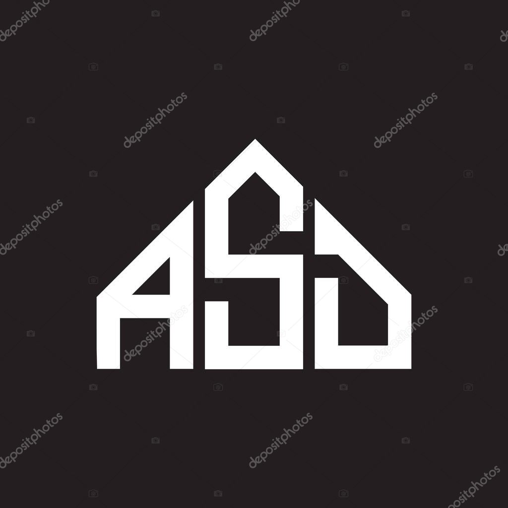 Diseño del logotipo de la letra ASD. ASD monograma iniciales letra logo ...