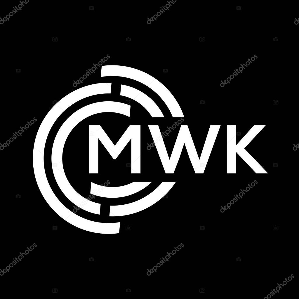 Diseño del logotipo de la letra MWK. MWK monograma iniciales letra logo ...
