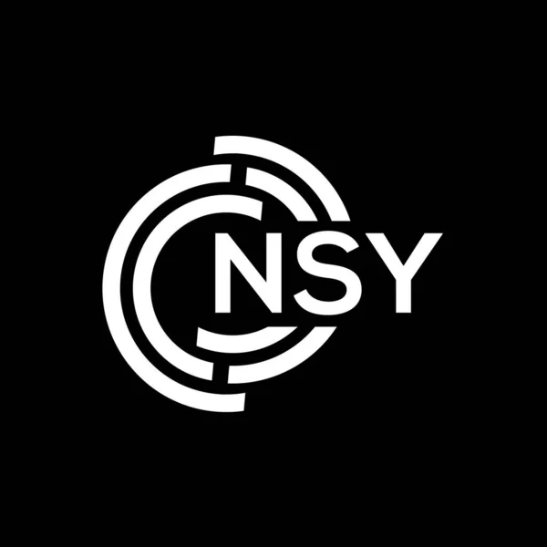 Diseño del logotipo de la letra NSY. NSY monograma iniciales letra logo ...