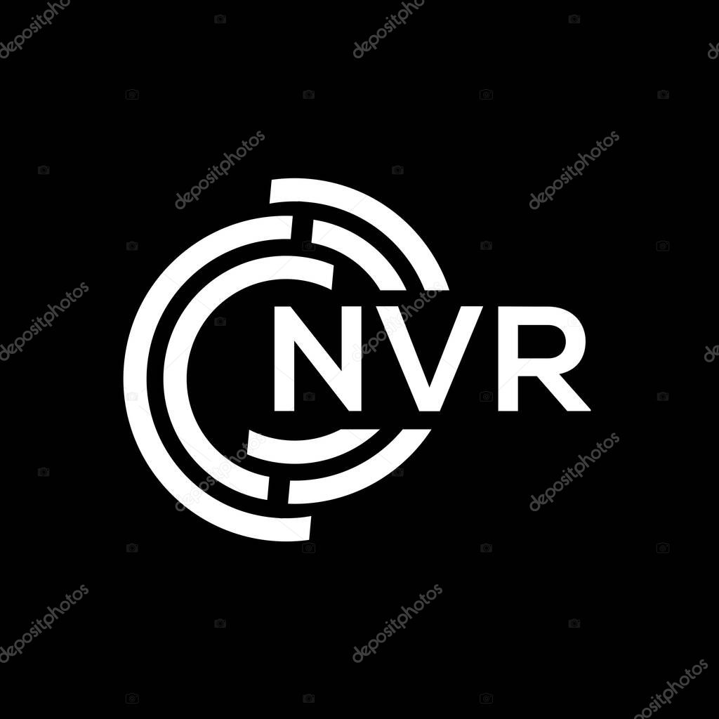 Diseño del logotipo de la carta NVR. NVR monograma iniciales letra logo ...