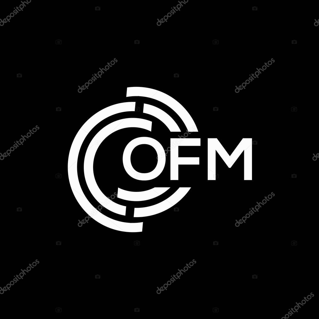 Diseño del logotipo de la letra OFM. OFM monograma iniciales letra logo ...
