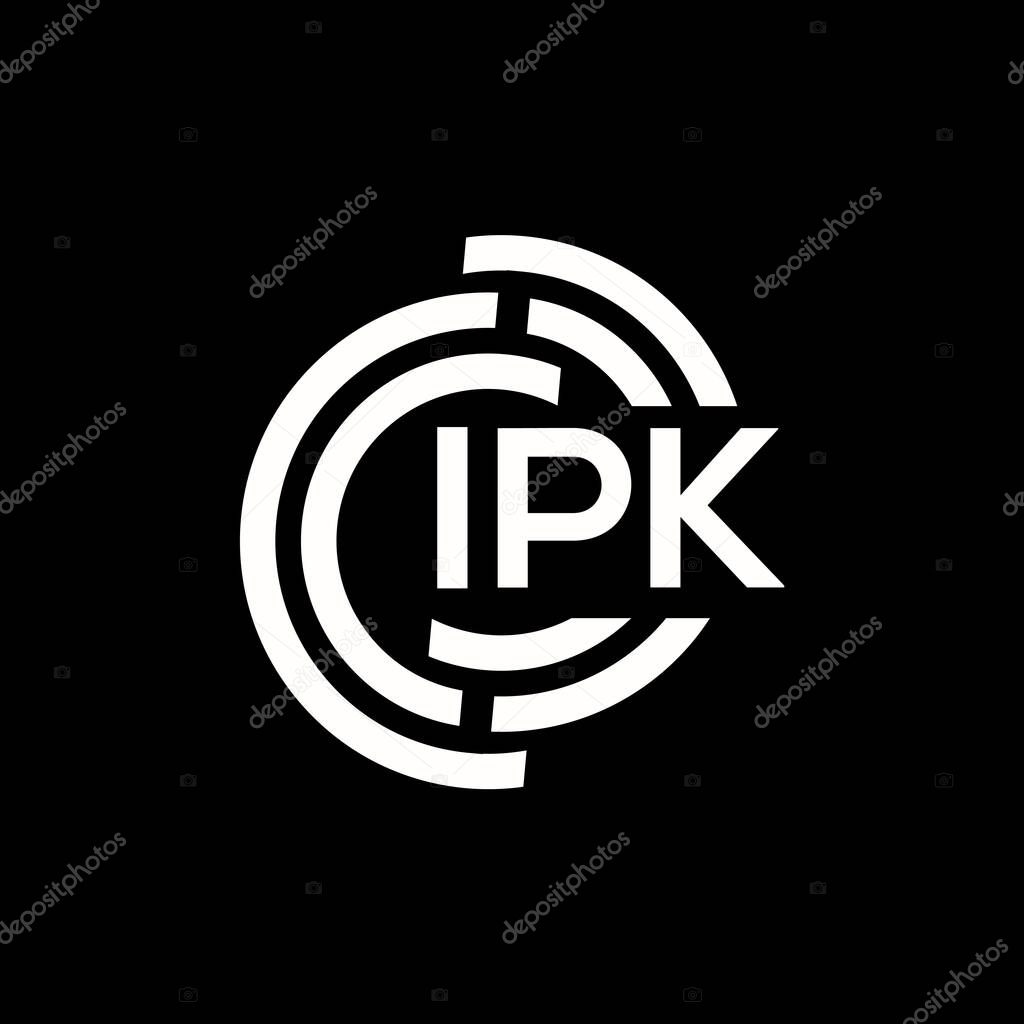 Diseño del logotipo de la letra IPK. IPK monograma iniciales letra logo ...