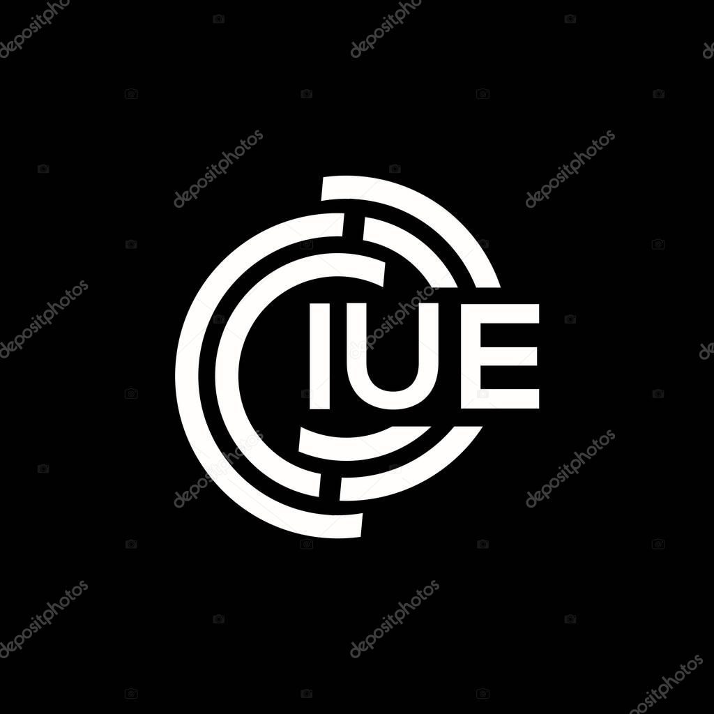 Diseño del logotipo de la letra IUE. IUE monograma iniciales letra logo ...