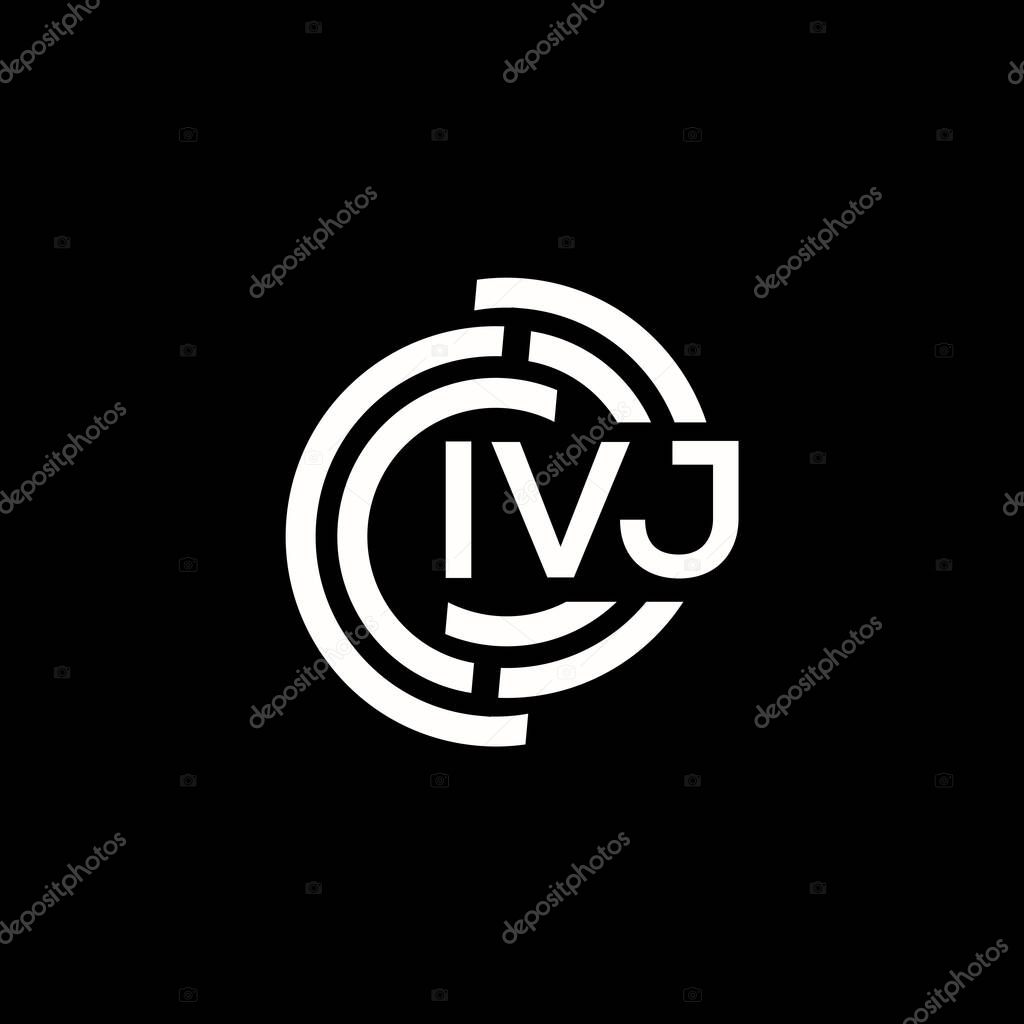 Diseño del logotipo de la letra IVJ. IVJ monograma iniciales letra logo ...