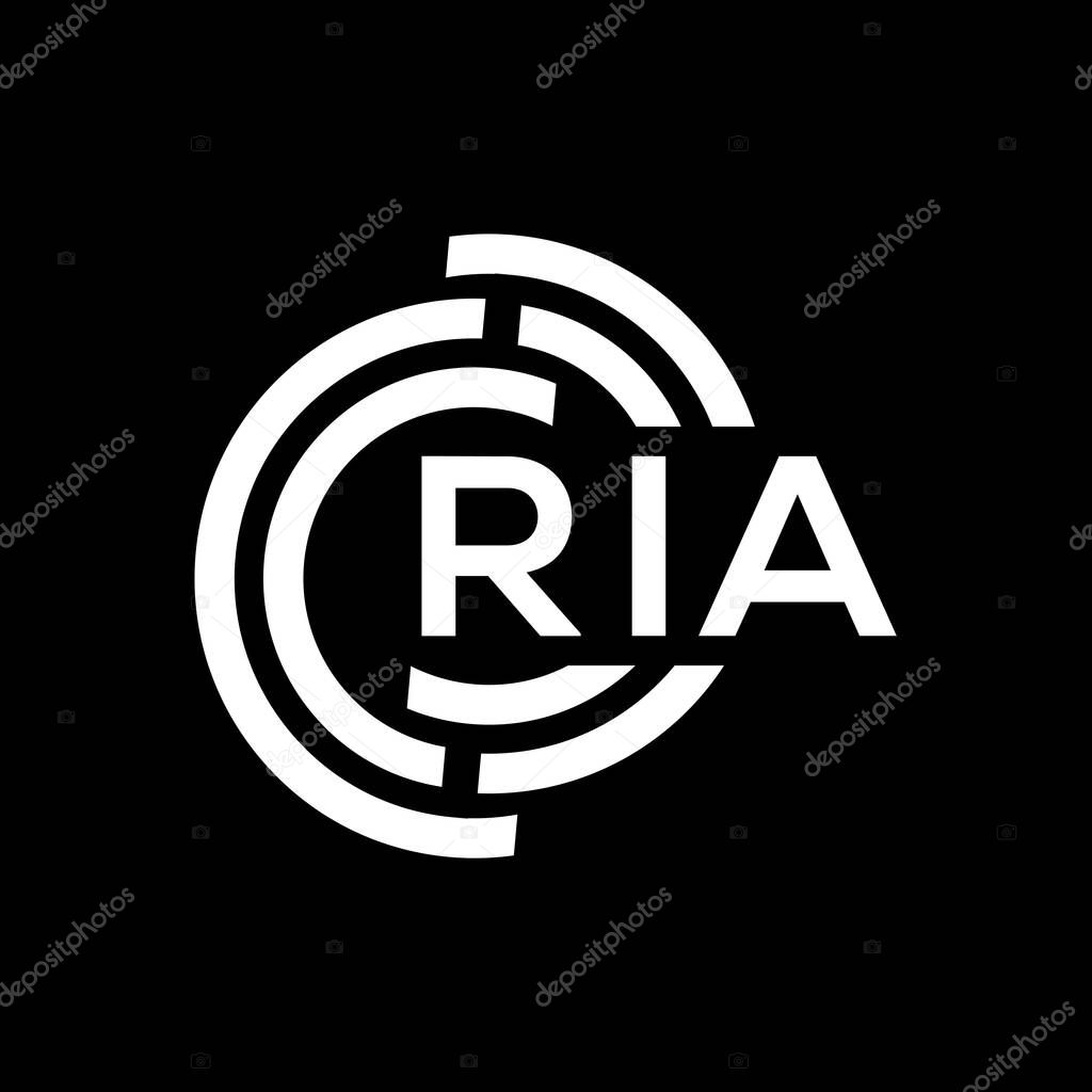 Diseño del logotipo de la letra RIA. RIA monograma iniciales letra logo ...