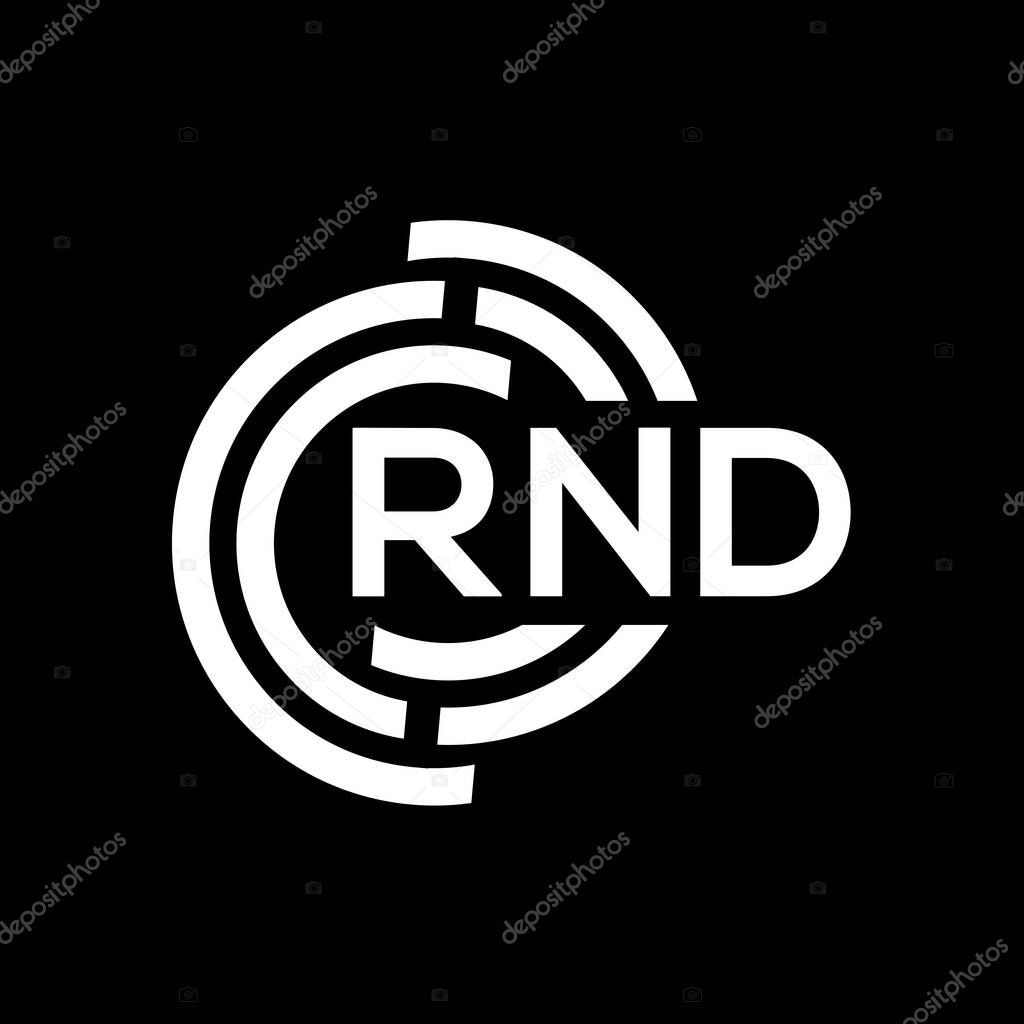 Diseño del logotipo de la letra RND. RND monograma iniciales letra logo ...