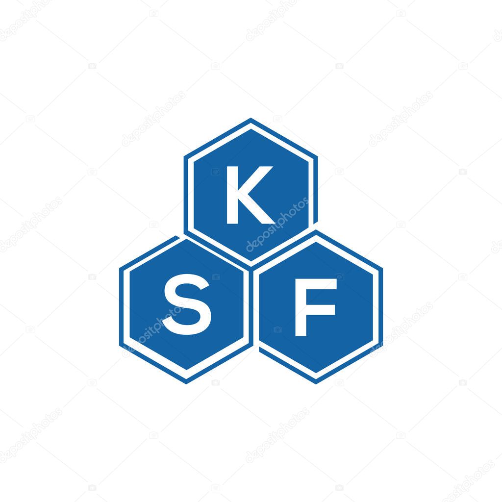 Dise o del logotipo de la letra KSF sobre fondo blanco. KSF iniciales creativas letra logo ...