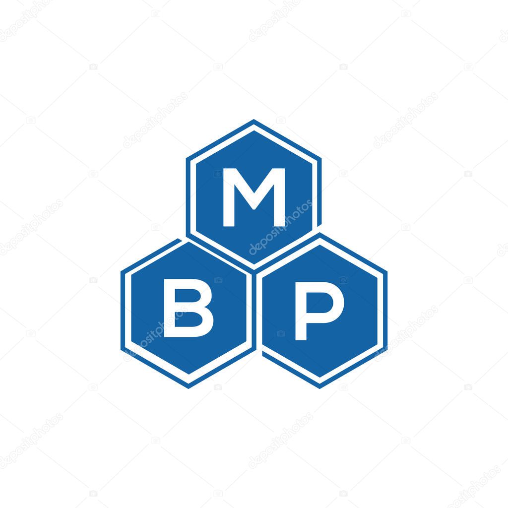 Diseño del logotipo de la letra MBP sobre fondo blanco. MBP iniciales ...