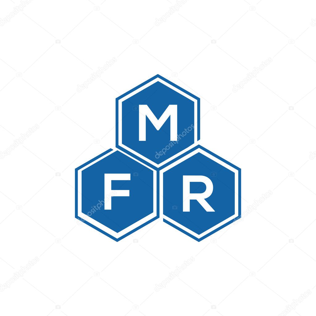 Diseño del logotipo de la letra MFR sobre fondo blanco. MFR iniciales ...