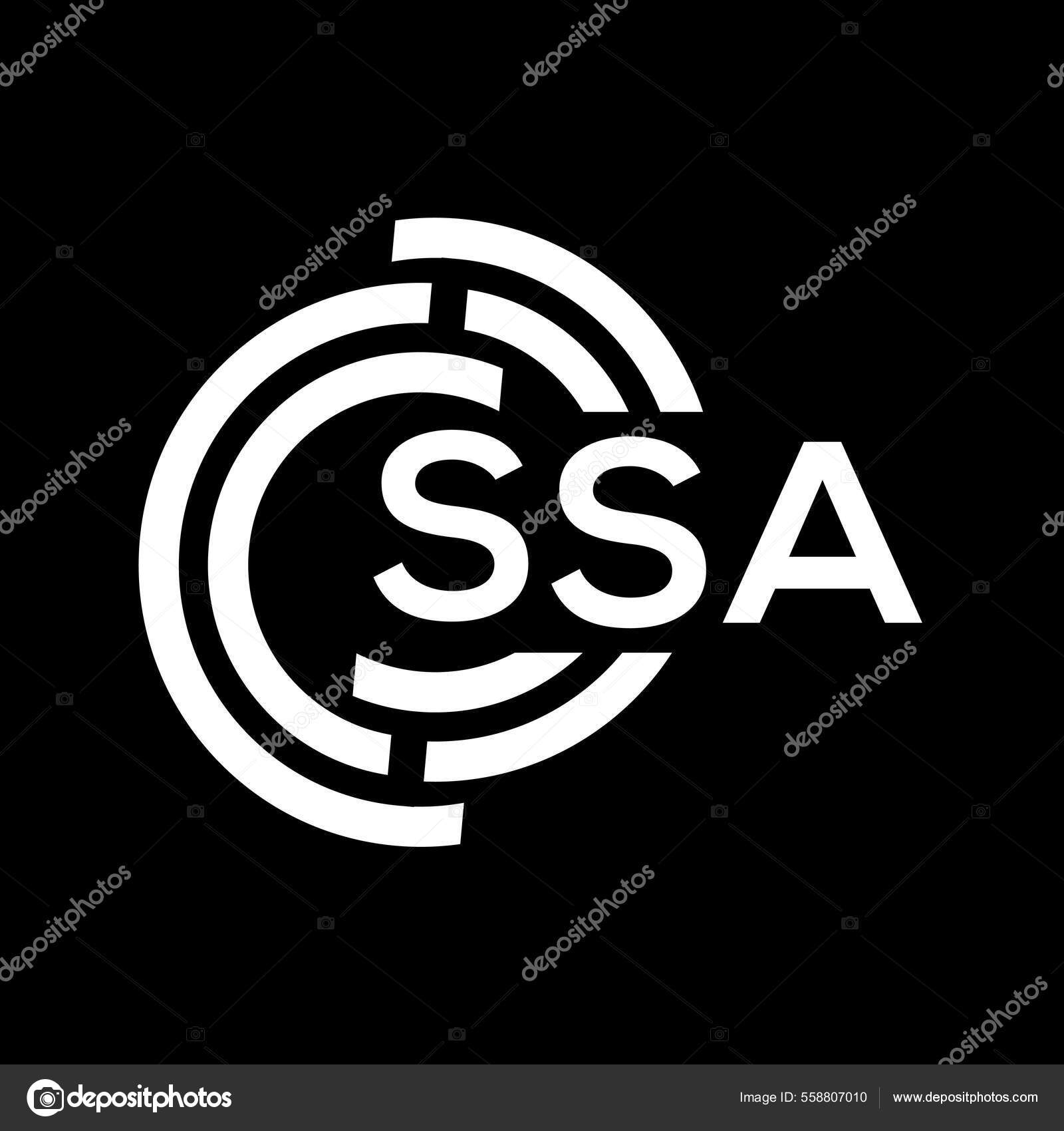 Ssa Letter Logo Design Ssa Monogram Initials Letter Logo Concept Stock ...