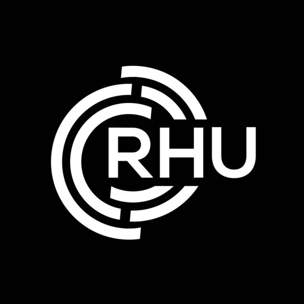 Diseño del logotipo de la letra RHU. RHU monograma iniciales letra logo ...