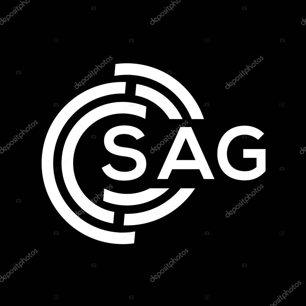 Diseño del logotipo de la letra SAG. SAG monograma iniciales letra logo ...