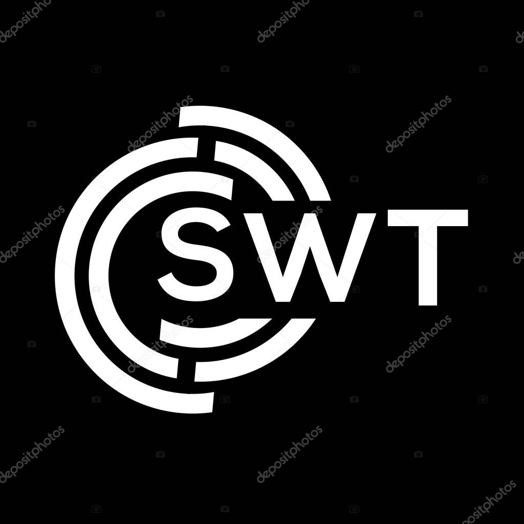 Diseño de logotipo de letra SWT. SWT monograma iniciales letra logo ...