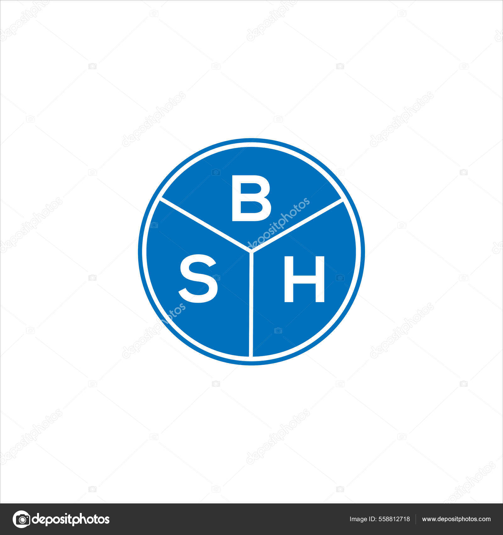 Bsh Letter Logo Design Bsh Monogram Initials Letter Logo Concept Stock ...