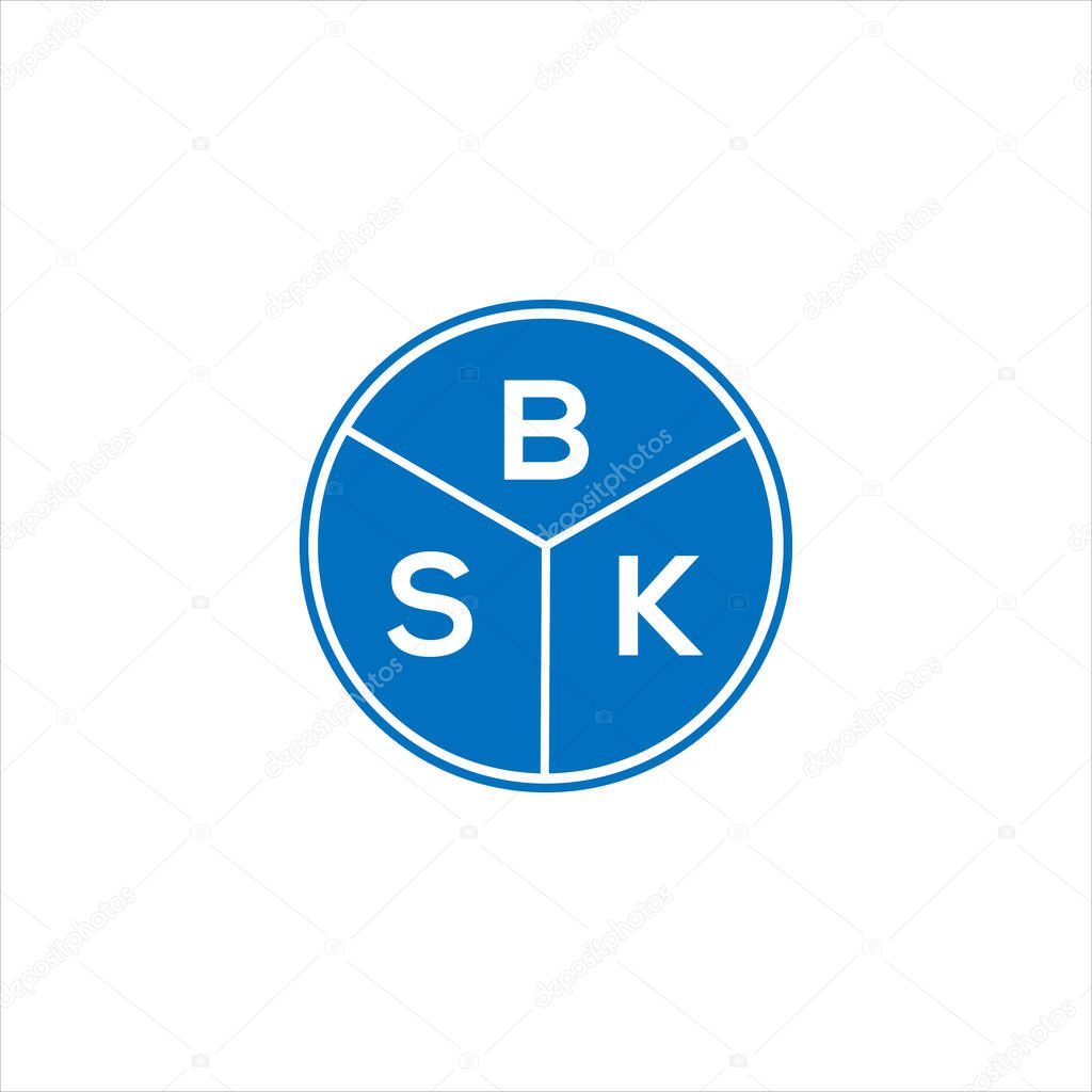 Diseño del logotipo de la letra BSK. BSK monograma iniciales letra logo ...