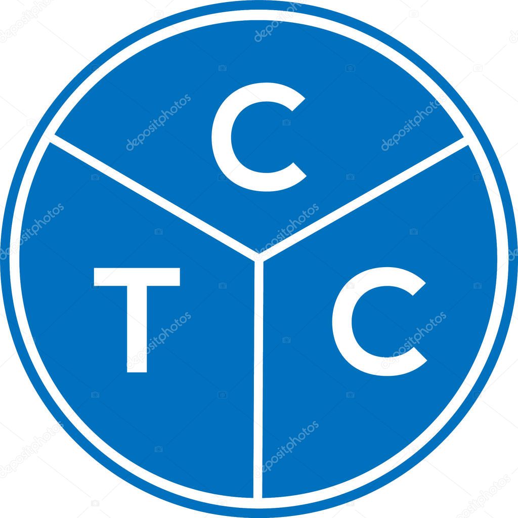 Diseño del logotipo de la letra CTC. CTC monograma iniciales letra logo ...