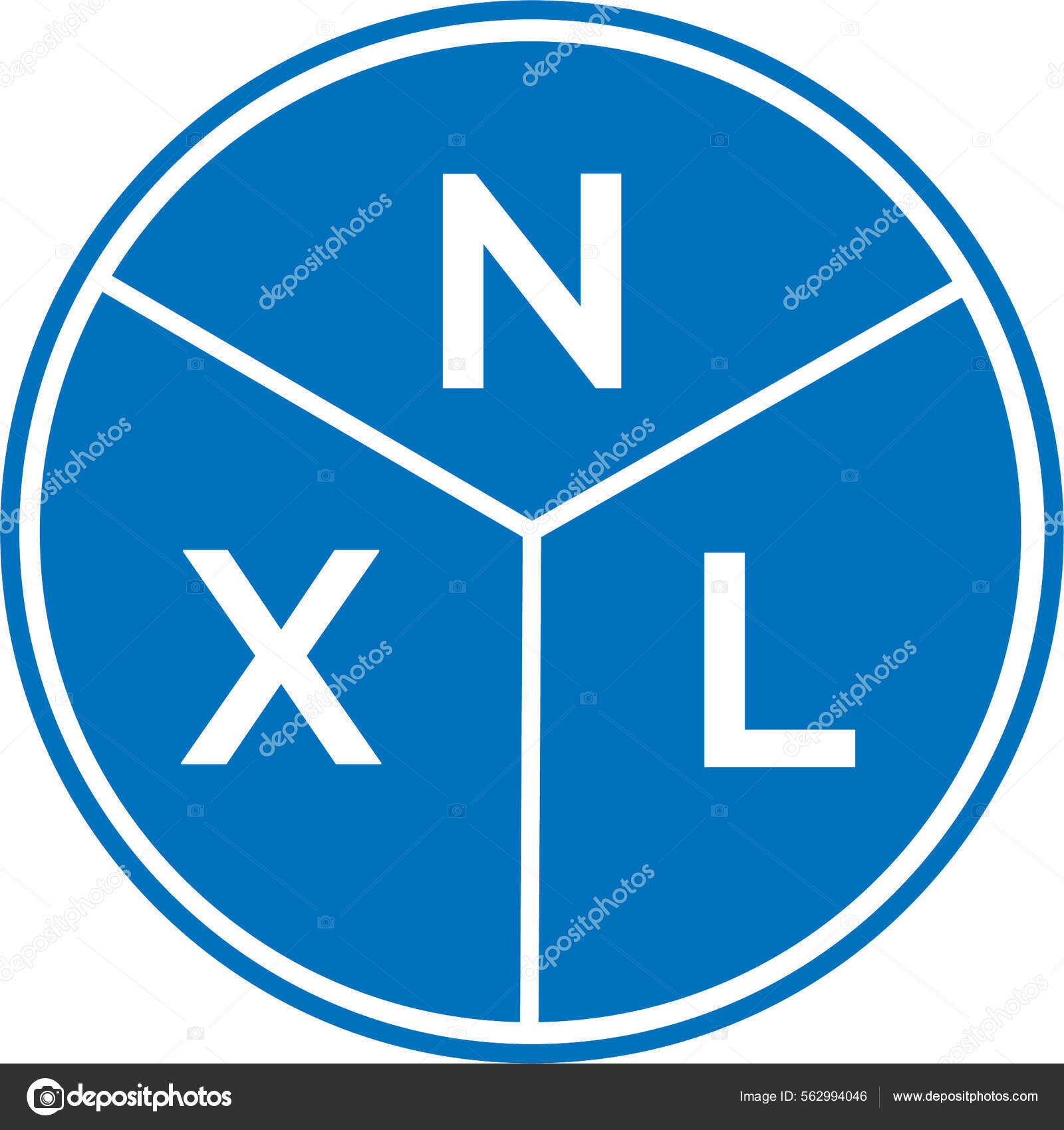Nxl Letter Logo Design White Background Nxl Creative Initials Letter ...