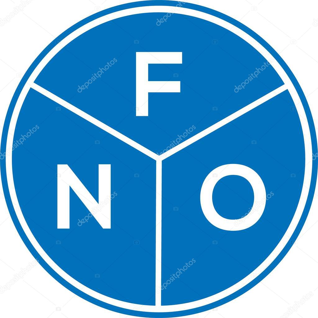 Diseño del logotipo de la letra FNO sobre fondo blanco. FNO iniciales ...