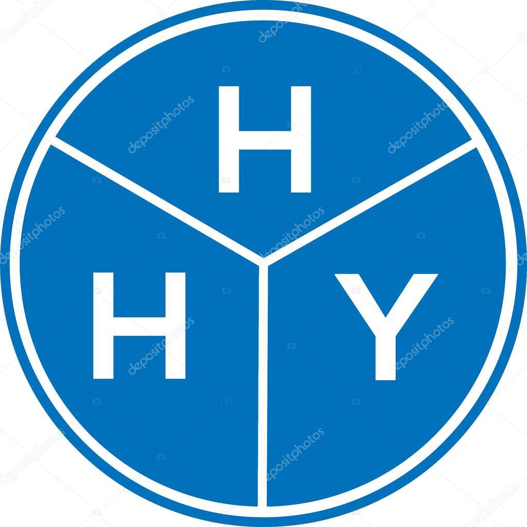 Diseño del logotipo de la letra HHY sobre fondo blanco. HHY iniciales ...