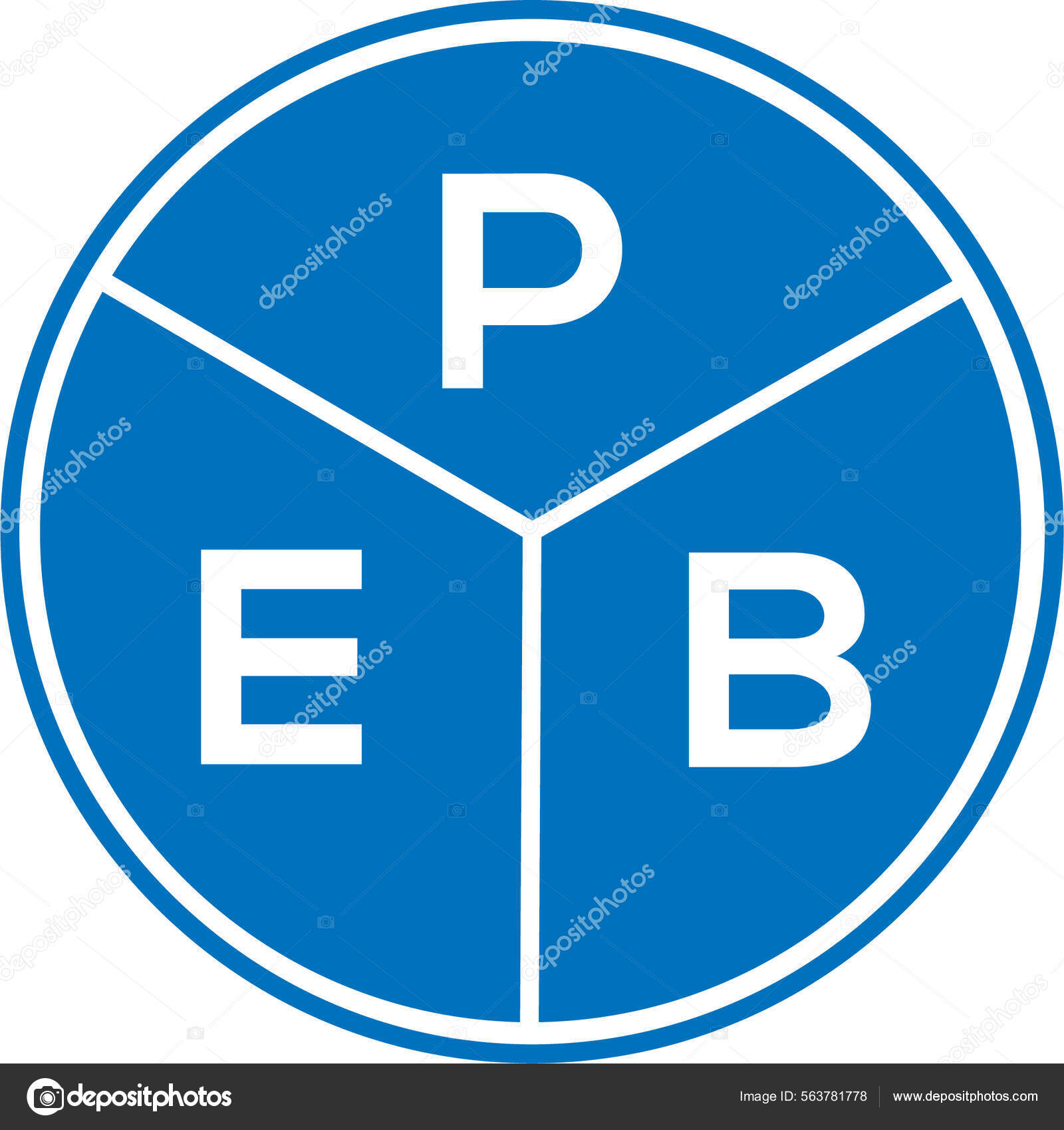Peb Letter Logo Design White Background Peb Creative Circle Letter ...