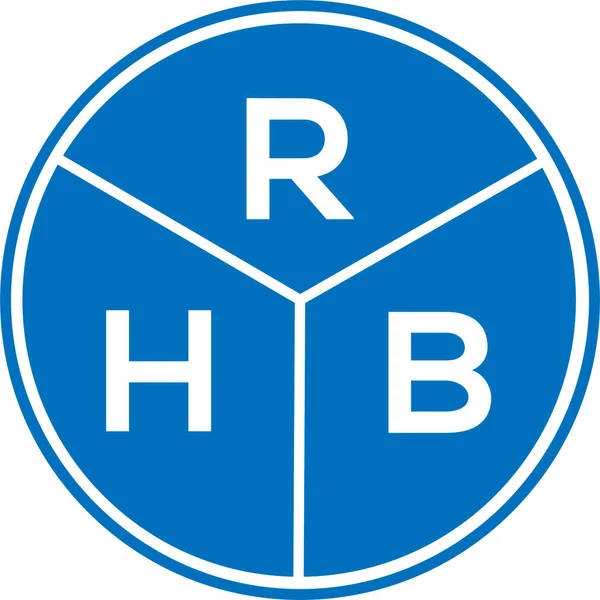 Diseño del logotipo de la letra RHB sobre fondo blanco. concepto de logotipo de letra círculo ...