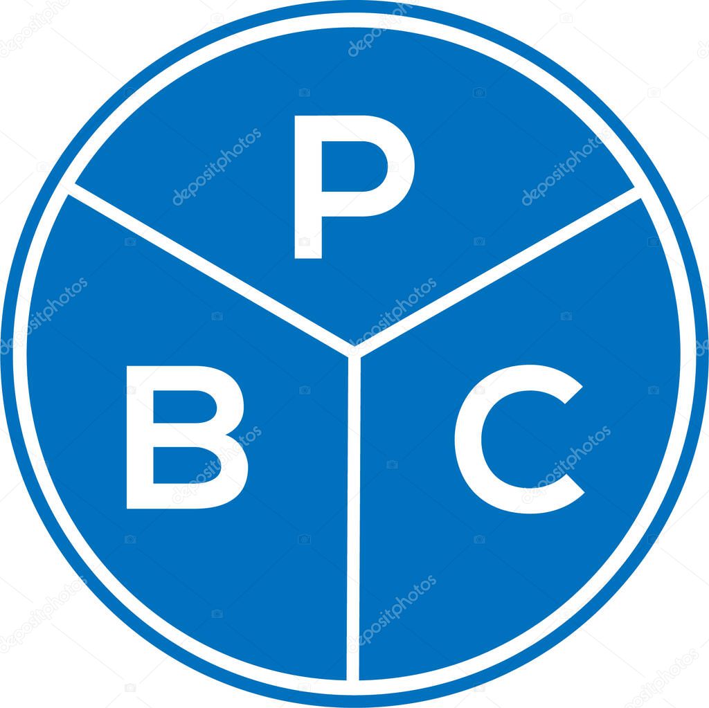Dise o del logotipo de la letra PBC sobre fondo blanco. PBC creativo c rculo letra logo concepto ...