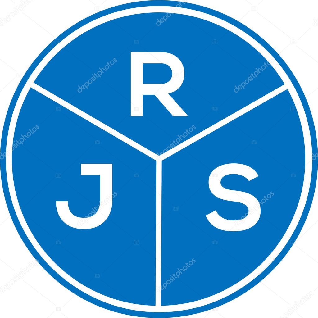 Diseño del logotipo de la letra RJS sobre fondo blanco. RJS creativo ...