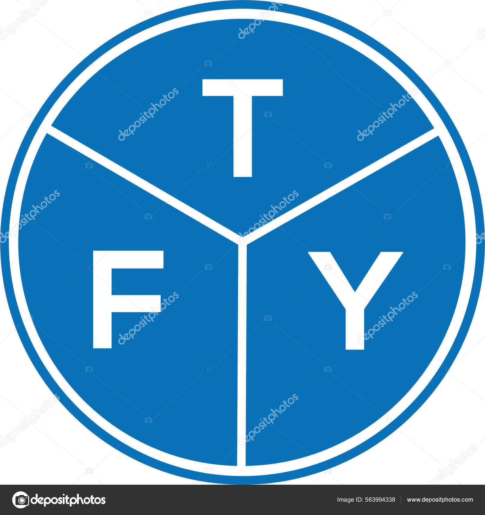 Tfy Letter Logo Design White Background Tfy Creative Initials Letter ...