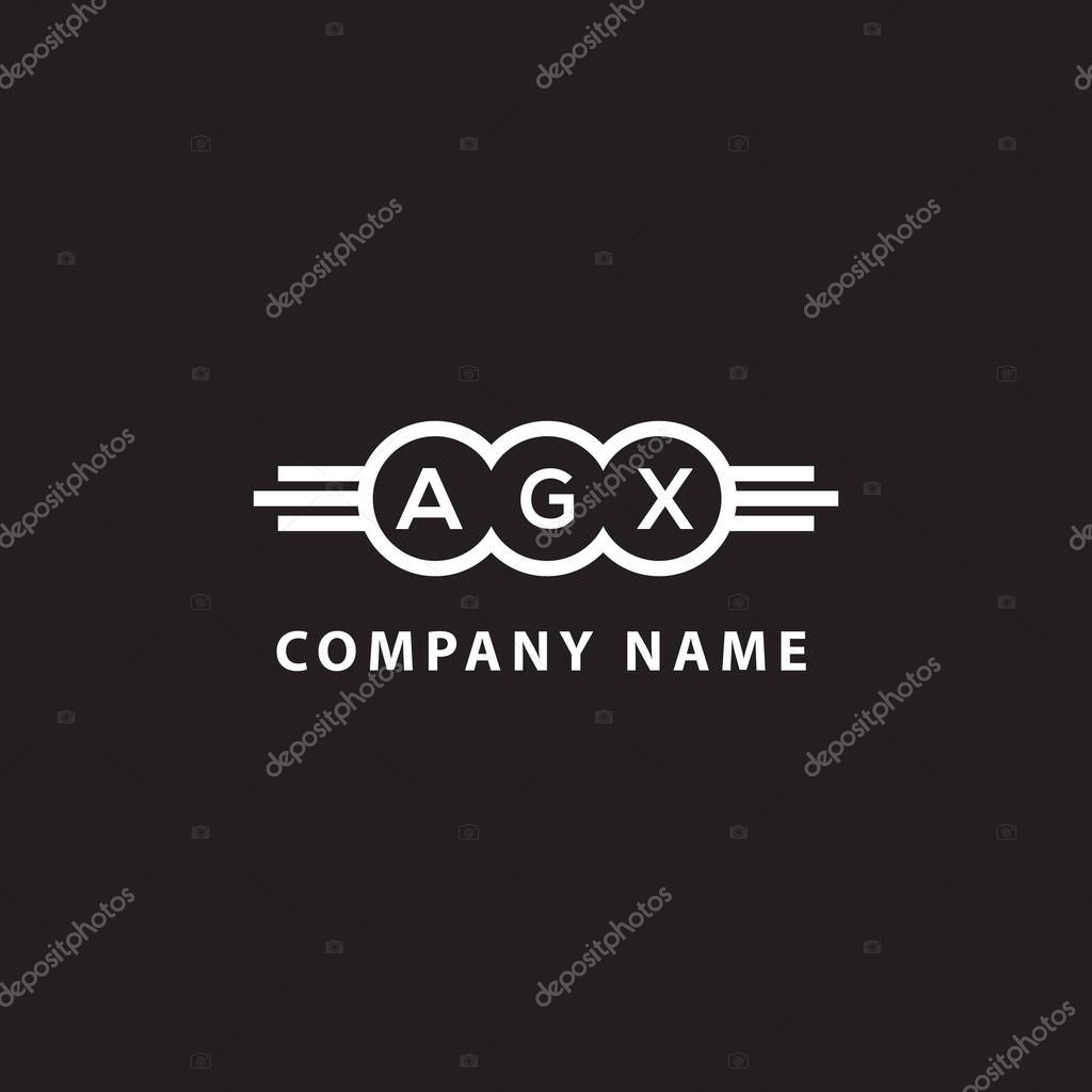 Dise o del logo de la carta AGX sobre fondo negro. AGX iniciales creativas letra logo concepto ...