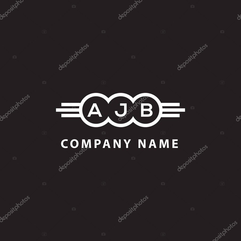 Dise o del logotipo de la letra AJB sobre fondo negro. AJB iniciales creativas letra logo ...