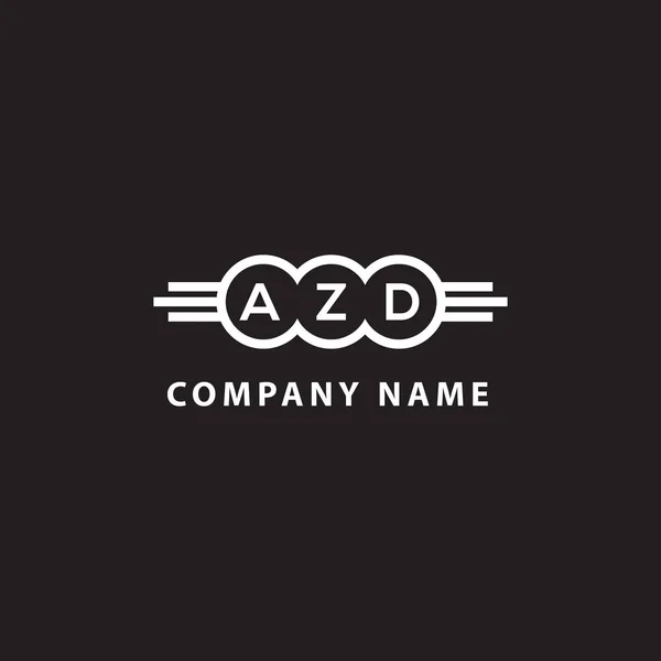 Dise o del logotipo de la letra AZD sobre fondo negro. AZD iniciales creativas letra logo ...