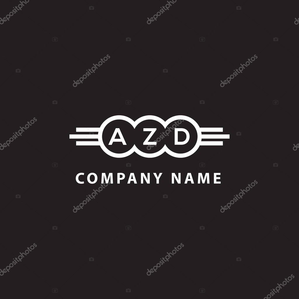 Dise o del logotipo de la letra AZD sobre fondo negro. AZD iniciales ...