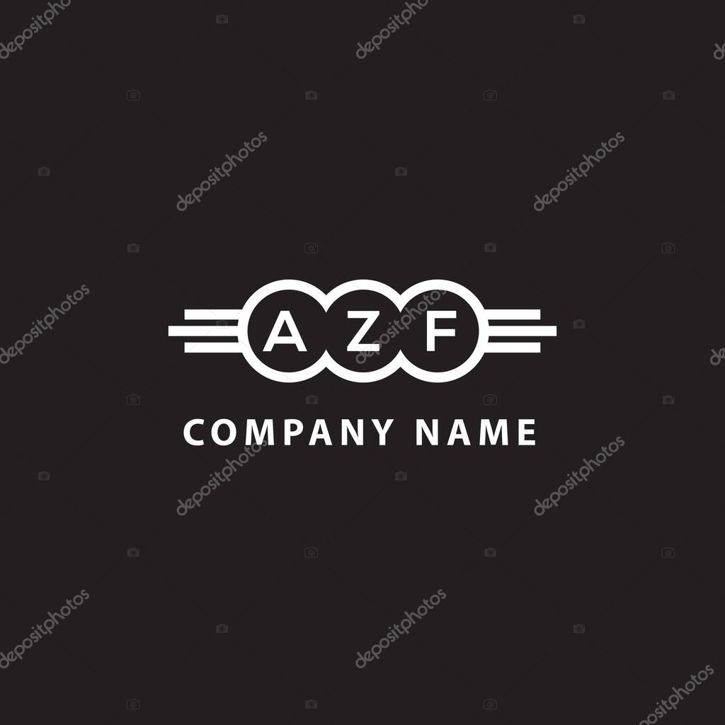 Dise o del logotipo de la letra AZF sobre fondo negro. AZF iniciales ...
