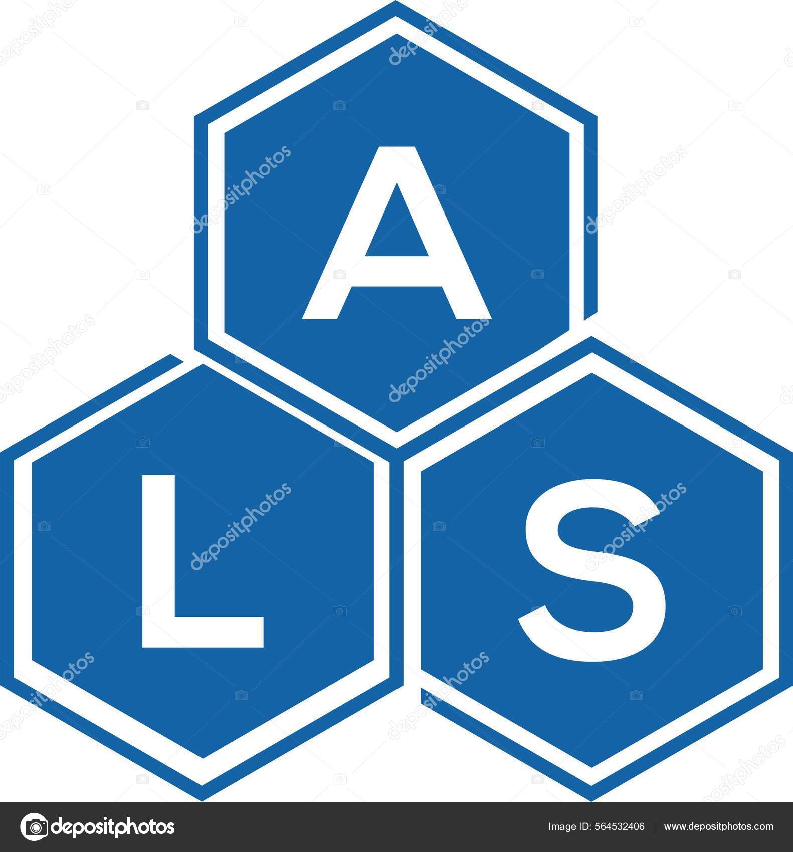 Als Letter Logo Design White Background Als Creative Initials Letter ...