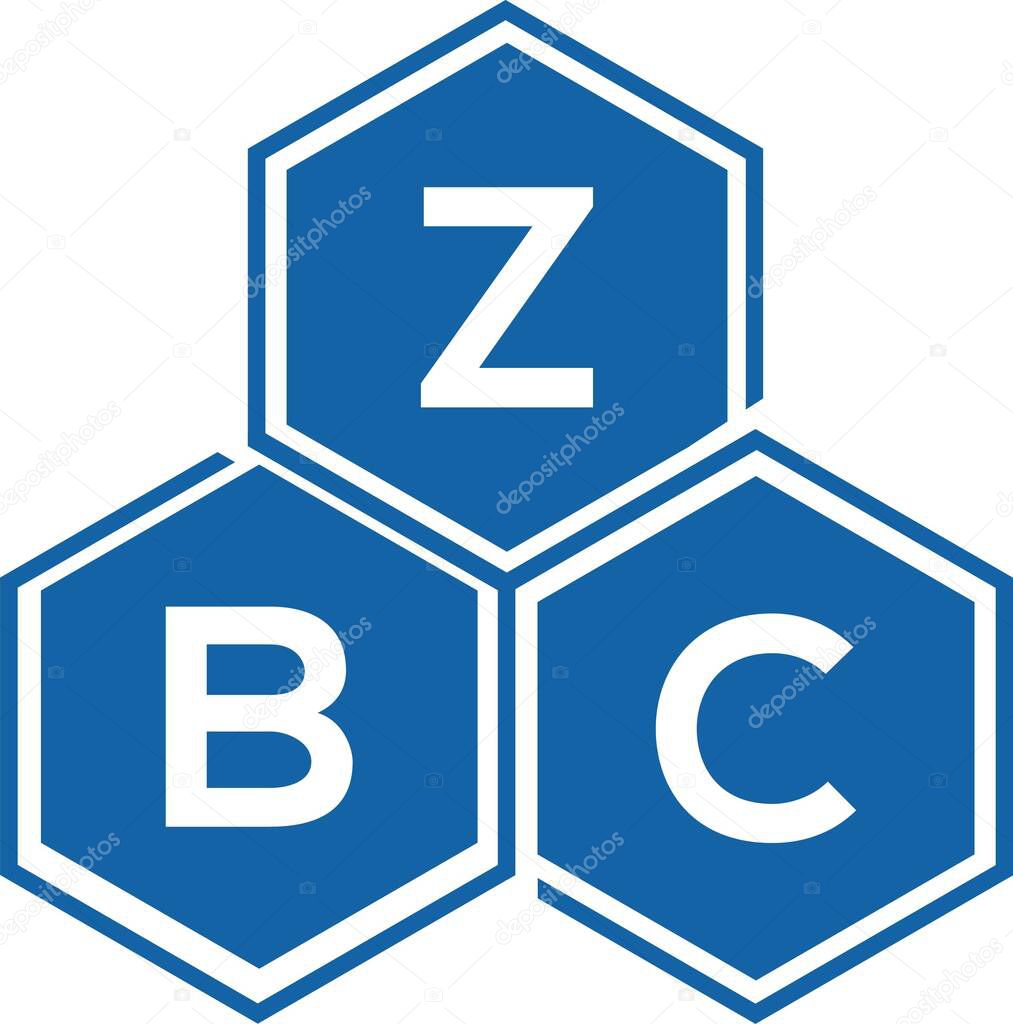 Diseño del logotipo de la letra ZBC sobre fondo blanco. ZBC iniciales ...