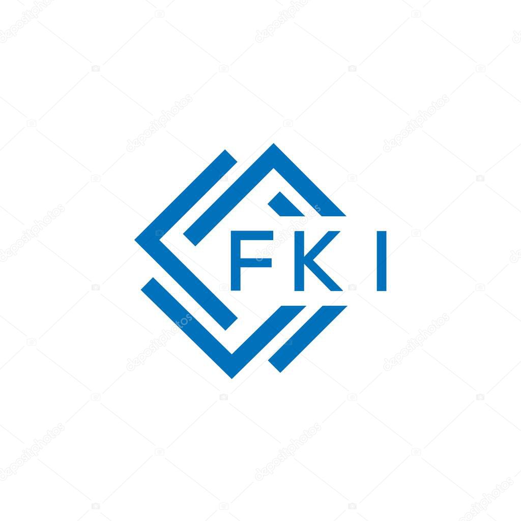 Diseño del logotipo de la letra FKI sobre fondo blanco. concepto de ...