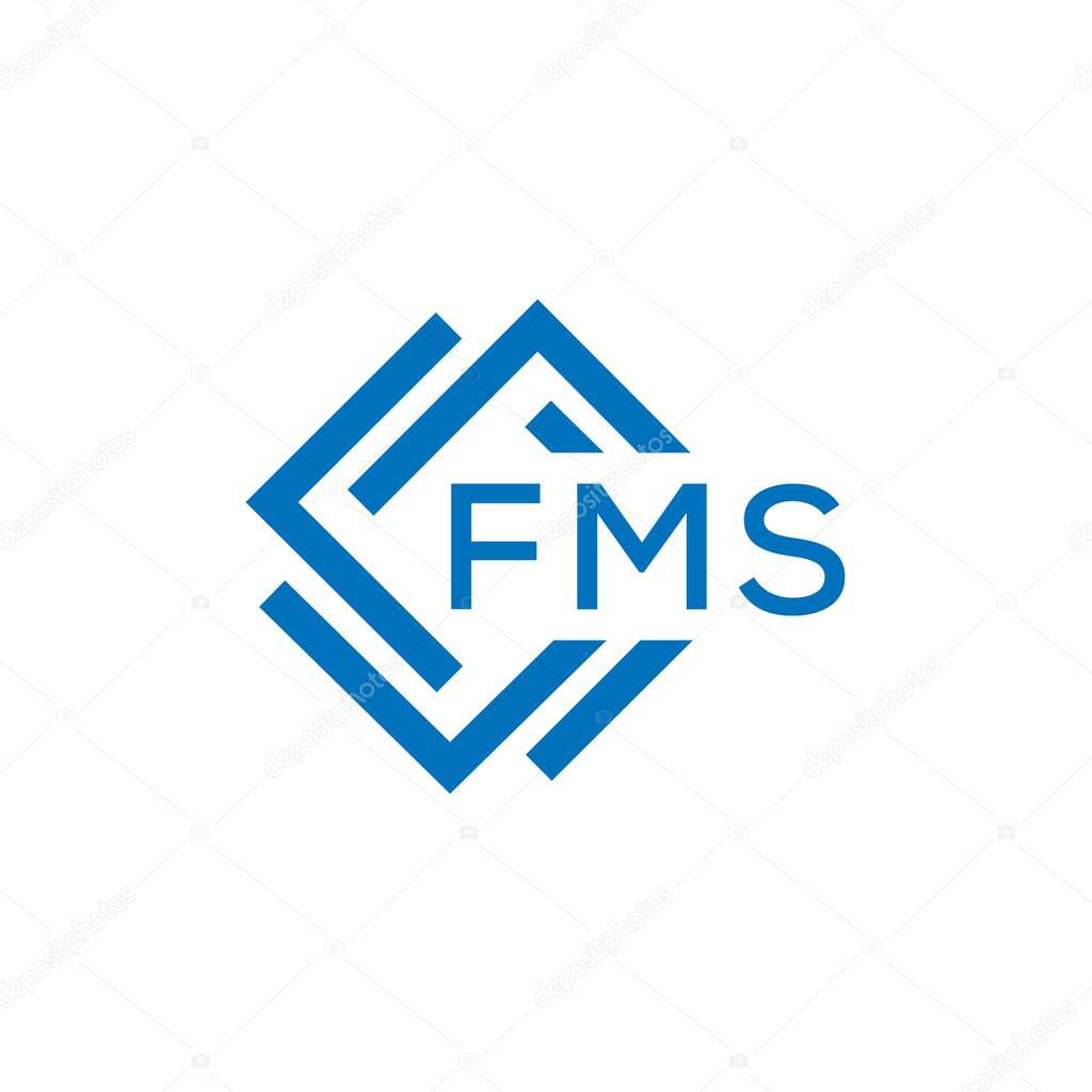 Diseño del logotipo de la letra FMS sobre fondo blanco. concepto de ...
